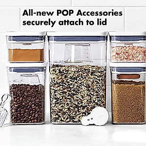 OXO GoodGrips POP Container - Airtight Food Storage - 1.7 Qt Rectangle (Set of 4) for Coffee and More