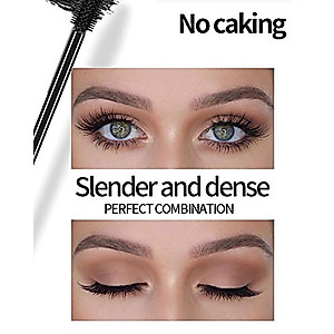 4D Silk Fiber Eyelash Waterproof Mascara and Eyeliner Set Ultimate Black Volume and Length Lengthening Mascara Ultra Black Eyeliner