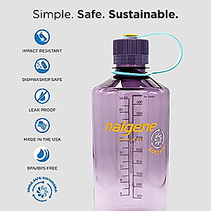 Nalgene Tritan Narrow Mouth BPA-Free Water Bottle, Clear, 32 oz