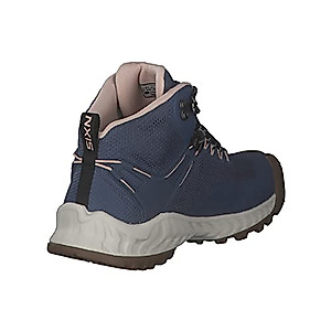 KEEN Women's NXIS Evo Mid Height Waterproof Fast Packing Hiking Boots, Vintage Indigo/Harbor Gray, 8.5