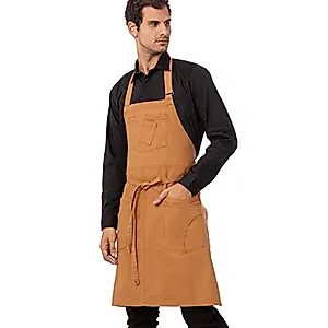 Chef Works Unisex Rockford Bib Apron, Nutmeg, One Size