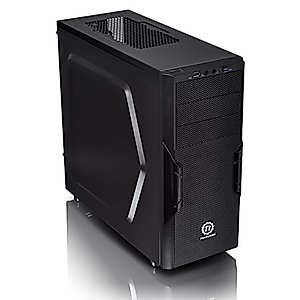 Thermaltake Versa H22 Black ATX Mid Tower Perforated Metal Front and Top Panel Gaming Computer Case 2.0 Edition with One 120mm Rear Fan Pre-Installed CA-1B3-00M1NN-A0