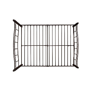 FTOPBTB King Size Metal Platform Bed Frame with Victorian Rustic Style Headboard and Footboard, Ample Under-Bed Storage, Heavy Duty Steel Slat Support, No Box Spring Needed (Black, King)