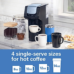 Hamilton Beach Gen 4 FlexBrew Single-Serve Hot & Iced Coffee Maker with Removable Reservoir, Compatible with Pod Packs and Grounds, 50 oz, 4 Fast Brewing Options, Black