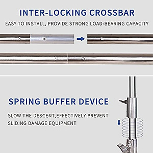 GSKAIWEN 8.5 * 10 FT Stainless Steel Backdrop Stand,Photo Video Adjustable Background Support System Stand Kit with Carry Bag for Parties,Wedding,Photography Studio