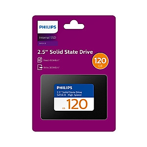 PHILIPS 120GB 2.5” SATA III Internal SSD, Solid State Drive, Up to 550MB/s Read