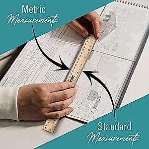 Rulers 36 Pack - Rulers 12 Inch, Rulers for Kids Great for School, Classroom - Wooden Ruler for Home and Office