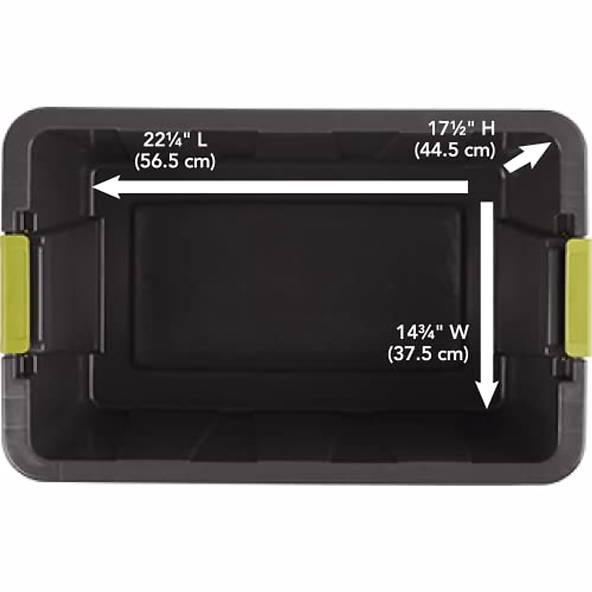 Sterilite 30 Gal Latching Tuff1 Storage Tote, Stackable Bin with Latch Lid, Plastic Container to Organize Garage, Basement, Blue Base and Lid, 4-Pack