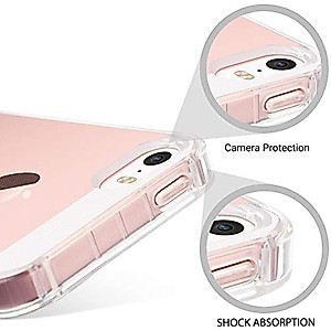 ULAK iPhone SE Case Clear (2016 Edition), iPhone 5s case, iPhone 5 case, Clear Slim Fit 5/5S/SE Case with Transparent Flexible Soft TPU Bumper Shock-Absorption Cover -Retail Packaging - HD Clear