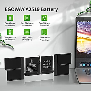 A2442 Battery, Egoway A2519 Replacement Laptop Battery for MacBook Pro 14 inch (Late 2021), Easy-to-Install Replacement Battery A2442 with Tools, EMC3650 [11.47V/6100mAh]
