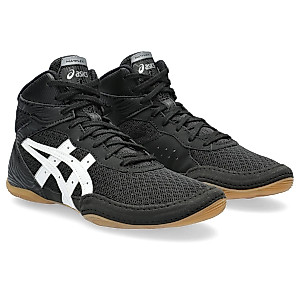ASICS Kid's MATFLEX 7 Grade School Wrestling Shoes, 2, BLACK/WHITE