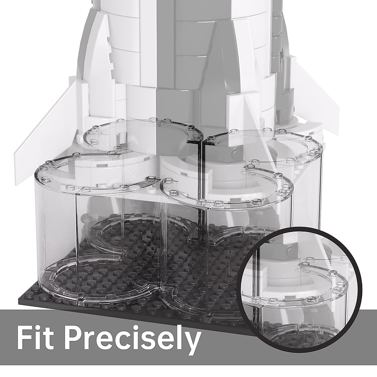 Launch Platform for Lego NASA Apollo Saturn V 21309 & 92176 Outer Space Model Rocket Science Building Kit, Creative Project Model Building Blocks (53 Pieces)