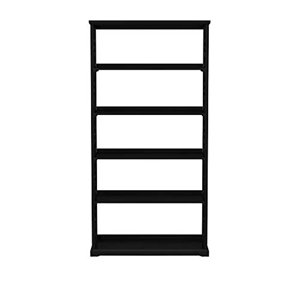 Powell Furniture Turner Bookcase, Black, 36.5" x 15.8" x 72"