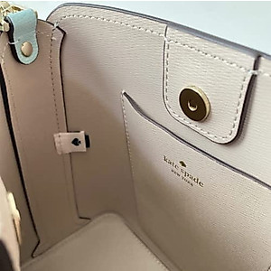 Kate Spade Darcy Refined Grain Leather Small Bucket Bag Crossbody (Blue Glow)