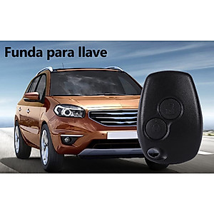 Qiilu 2 Button Key Fob for Renault Clio III 2006-2010 for Renault Kangoo II 2009-2012 for Reanult Master 2010- for Renault Modus Remote 2 Buttons Auto Car Key Fob Shell Cover Case Replacement