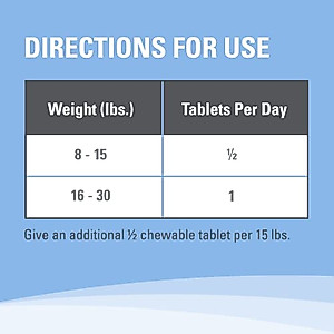Nutramax Solliquin Calming Behavioral Health Supplement for All Dogs Over 8lbs - With L-Theanine, Magnolia / Phellodendron, and Whey Protein Concentrate, 60 Chewable Tablets