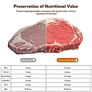 VMSTR Vacuum Sealer Machine, Rechargeable food saver vacuum sealer machine, Portable Handheld food sealer For Sous Vide Cooking, Sous Vide Bags food Storage Set 10 PCS…