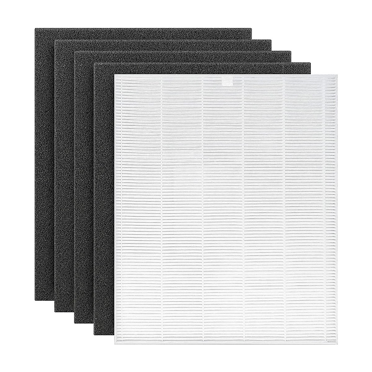 SCREENTRONICS H13 True HEPA Filter S & Carbon Pre Filters Compatible Replacement for Winix C545 Air Purifier Part# 1712-0096-00 (1x True HEPA Filter + 4X Activated Carbon Filters)