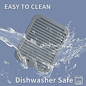 Walfos Silicone Trivets for Hot Pots and Pans - Heat Resistant Hot Pads for Kitchen Counter- 4 Pcs Multi-Purpose & Versatile Trivet Mat - Durable & Flexible Silicone Hot Pad（Gray）