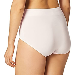 Warner's womens Dig-free Comfort Waist Microfiber 5738 No Pinching No Problems Modern Brief Panty, Rosewater, 8 US