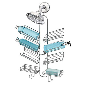 iDesign Steel Hanging Shower Caddy, The Verona Collection – 25” x 14” x 4”, Silver