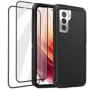 AICase for Galaxy S21 Plus Case with Screen Protector, Heavy Duty Drop Protection Full Body Rugged Shockproof/Dust Proof 3-Layer Military Grade Tough Durable Phone Cover for Samsung Galaxy S21 Plus