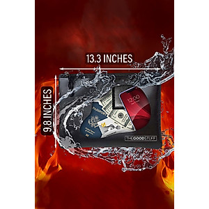 Water and Fireproof Pouch (10" x 13" / 2000℉), Protect Important Documents, Fireproof Bags (Extra Strength), Waterproof and Fireproof Document Bag, Fire Safe Bags, Keep Your Documents Safe (Legal)