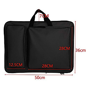 TINAYAUE A3 Art Portfolio Carry Bag Water-Resistant Art Work Portfolio Tote Drawing Board Bag Portable Student Painting Sketch Pad Storage Bag Art Portfolio Backpack for Packing Palette Paints