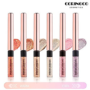 CORINGCO [SET] Eye Glitter Makeup Liquid Eyeshadow Sparkle | Shabam Shabam Romantic Glitter Shadow K beauty Makeup Shimmer (#06 Cherry Blossom Light)