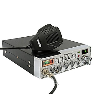 RoadKing RKCBCLASSIC 40 Channel Classic CB Radio with Large Digital Display and Illuminated SWR/RF Meter, Grey