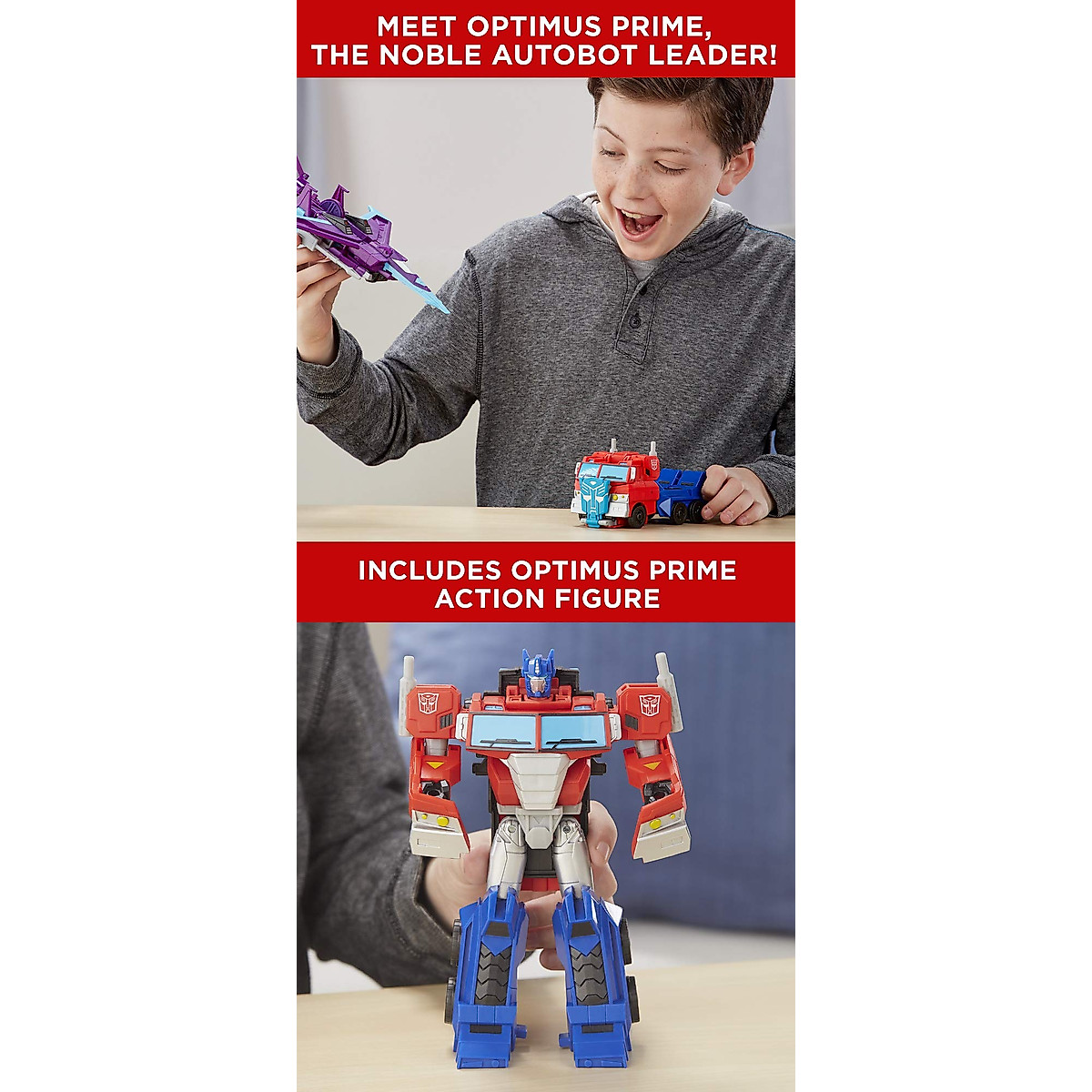 Transformers E3639 Cyberverse Action Attackers: Ultra Class Optimus Prime Action Figure Toy