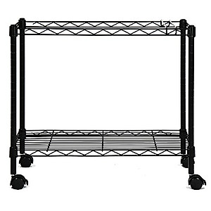 Oceanstar Portable 1-Tier Metal Rolling File Cart, Black,24 in