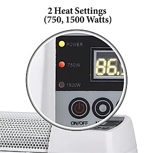 Optimus 30" Baseboard Convection Heater with Digital Display & Thermostat