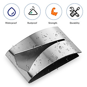 4 Pcs Kitchen Towel Holder Grabber Self Adhesive, Stainless Steel Kitchen Dish Towel Hook ,Wall Mount Non-Drilling Hand Towel Hanger Towel Holders for Bathroom Kitchen Cabinet