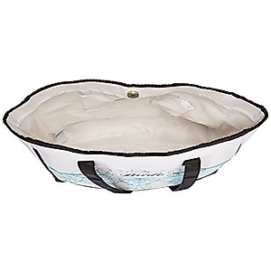 Lillian Rose 13"x12" Aqua TR620 BR Bride Tote Bag, 13" x 12" x 4"