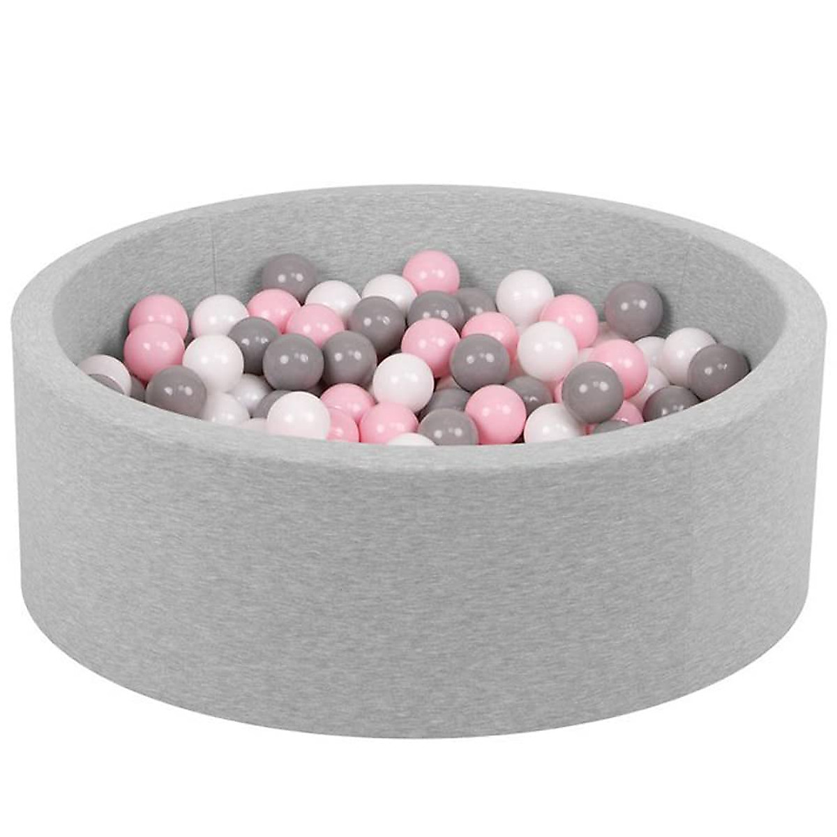LA FEIER Deluxe Foam Ball Pit Kiddie Balls Pool Toddler Playpen Soft Round Ball Pool Play Toy for Baby Kids Children Indoor & Outdoor, Grey