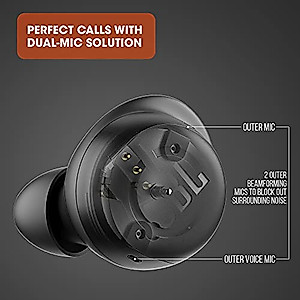 JBL Live Free NC+ - True Wireless in-Ear Noise Cancelling Bluetooth Headphones with Active Noise Cancelling, Microphone, Up to 21H Battery, Wireless Charging (Blue) (Renewed)