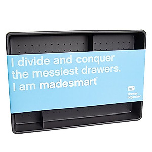 Madesmart (2 Pack) Desk Drawer Organizer Tray for Home Office Sticky Notes Pen Pencil Holder Insert