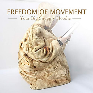 Sleepwish Burrito Sweatshirt Hoodie Comfy Tortilla Blanket Hoody Blanket