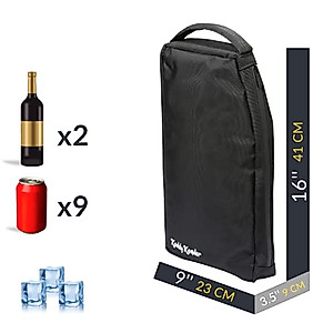 Kaddy Kooler Golf Cooler bag is Custom Designed To Fit 9 cans or two wine bottles for all your beverage storage needs. This Portable Cooler Bag is Lightweight and Insulated to keep your beverages Cold