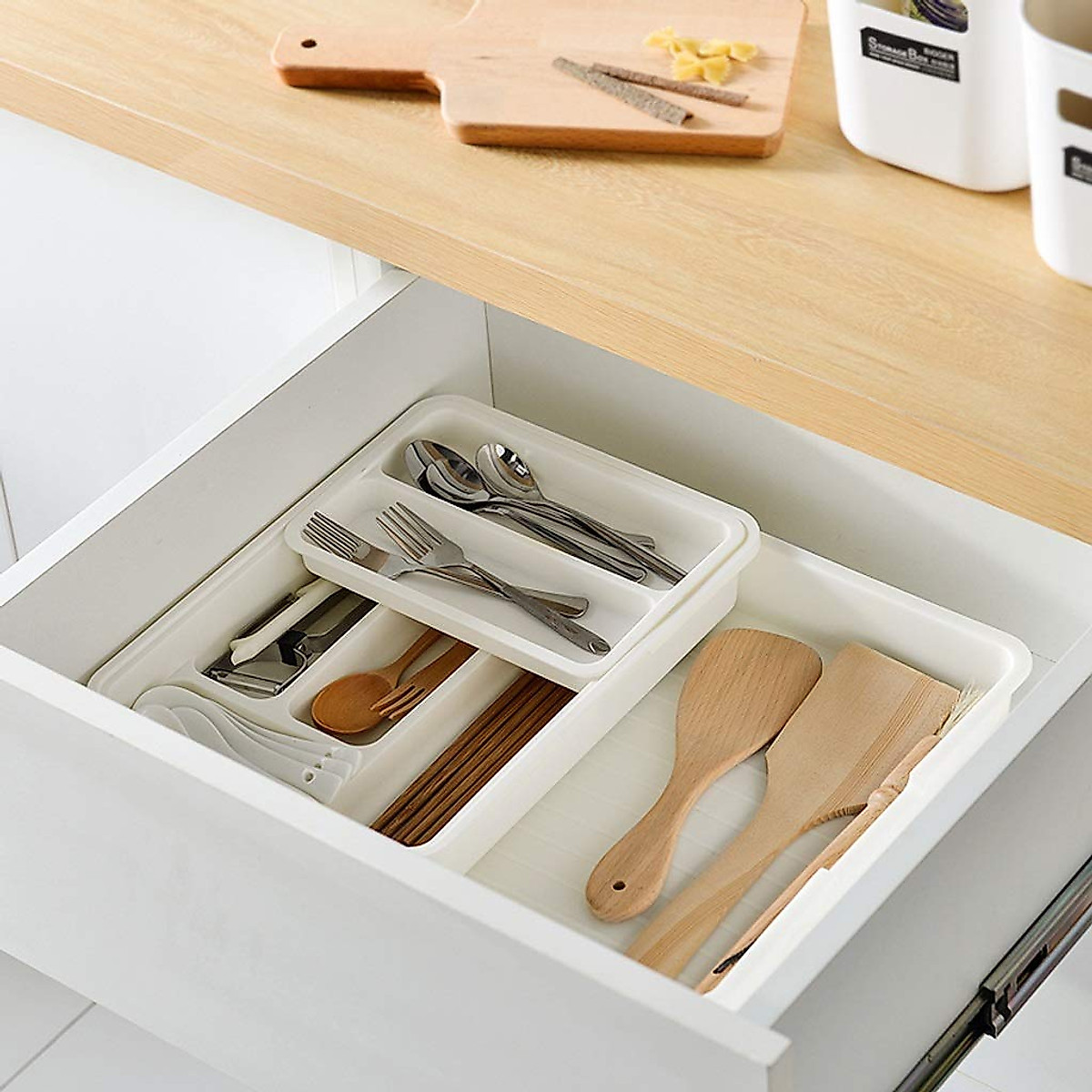 LSXLSD Three-Piece Drawer Storage Box Desk Separation and Finishing Free Combination Sundries Cosmetic Compartment Really Useful Storage (Color : Gray)