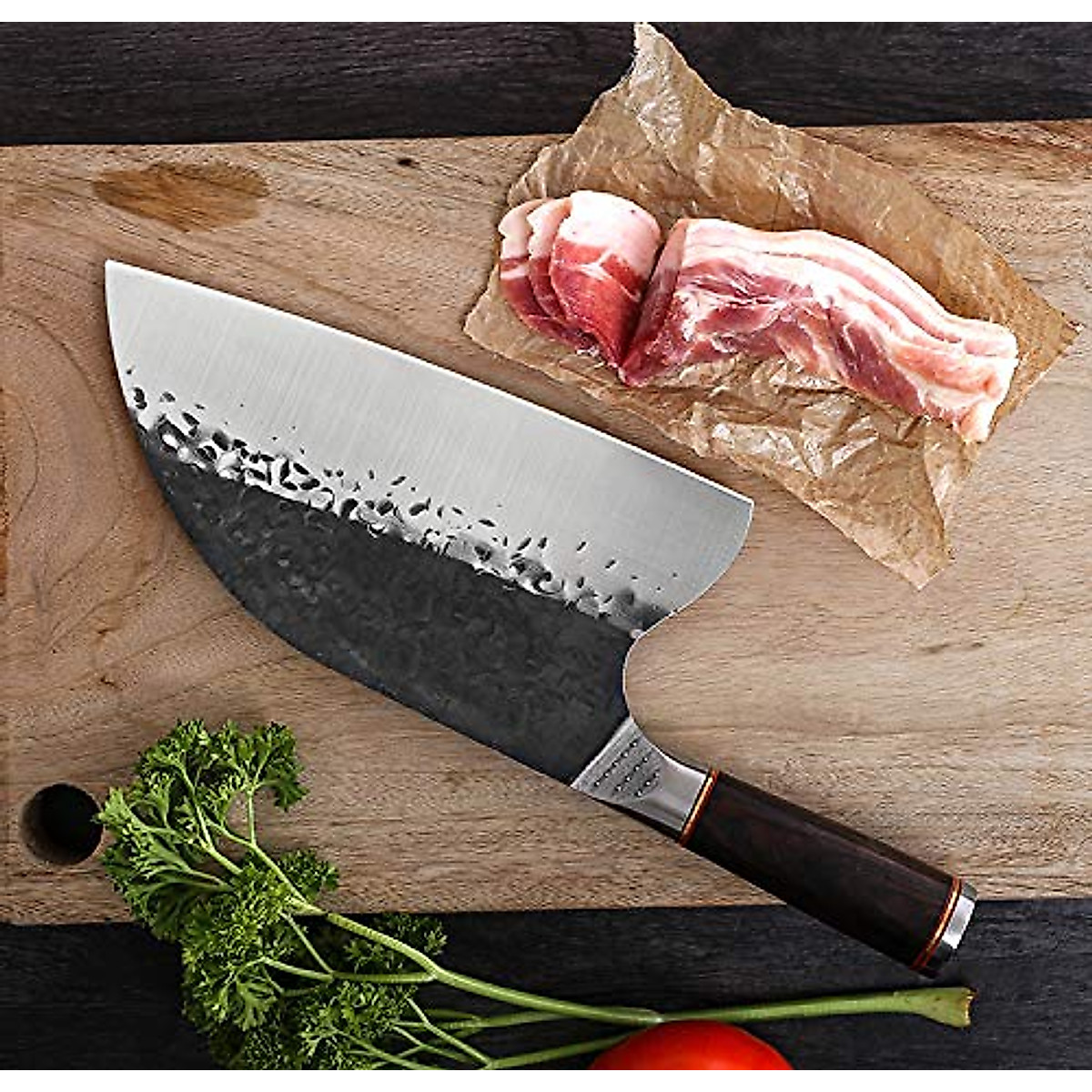 Hand Forged Kitchen Chef Knife in High Meat Cleaver Butcher Knife Vegetable Cutter