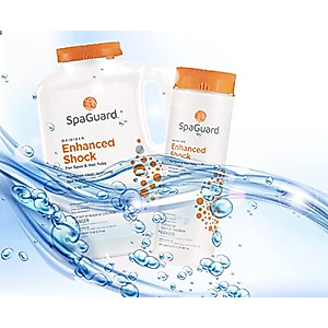 SpaGuard Enhanced Shock 6 Pound with LeisureQuip ScumBoat Scum Absorber and LeisureQuip Hot Tub Care Ebook