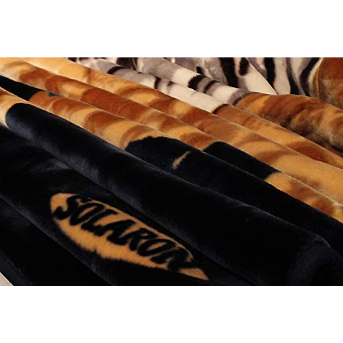 White Tiger Blanket I Korean style Mink Ultra Silky Soft Reversible Bed comforter bedspread bedding Cobias I Heavy thick weight I Perfect for Winter and Warm for all season throw(Queen, 71 Tiger Blue)