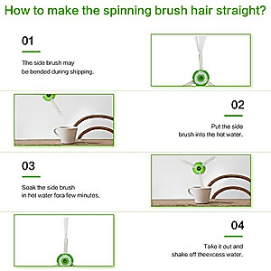 ARyee Replacement Parts Compatible with iRobot Roomba i7 i7+ i3 i3+ i4 i4+ i1 i1+ i6 i6+ i8 i8+ E5 E6 J7 J7+ Vacuum Cleaner Set, 1 Set of Multi-Surface Rubber Brushes, 4 HEPA Filters, 4 Side Brushes