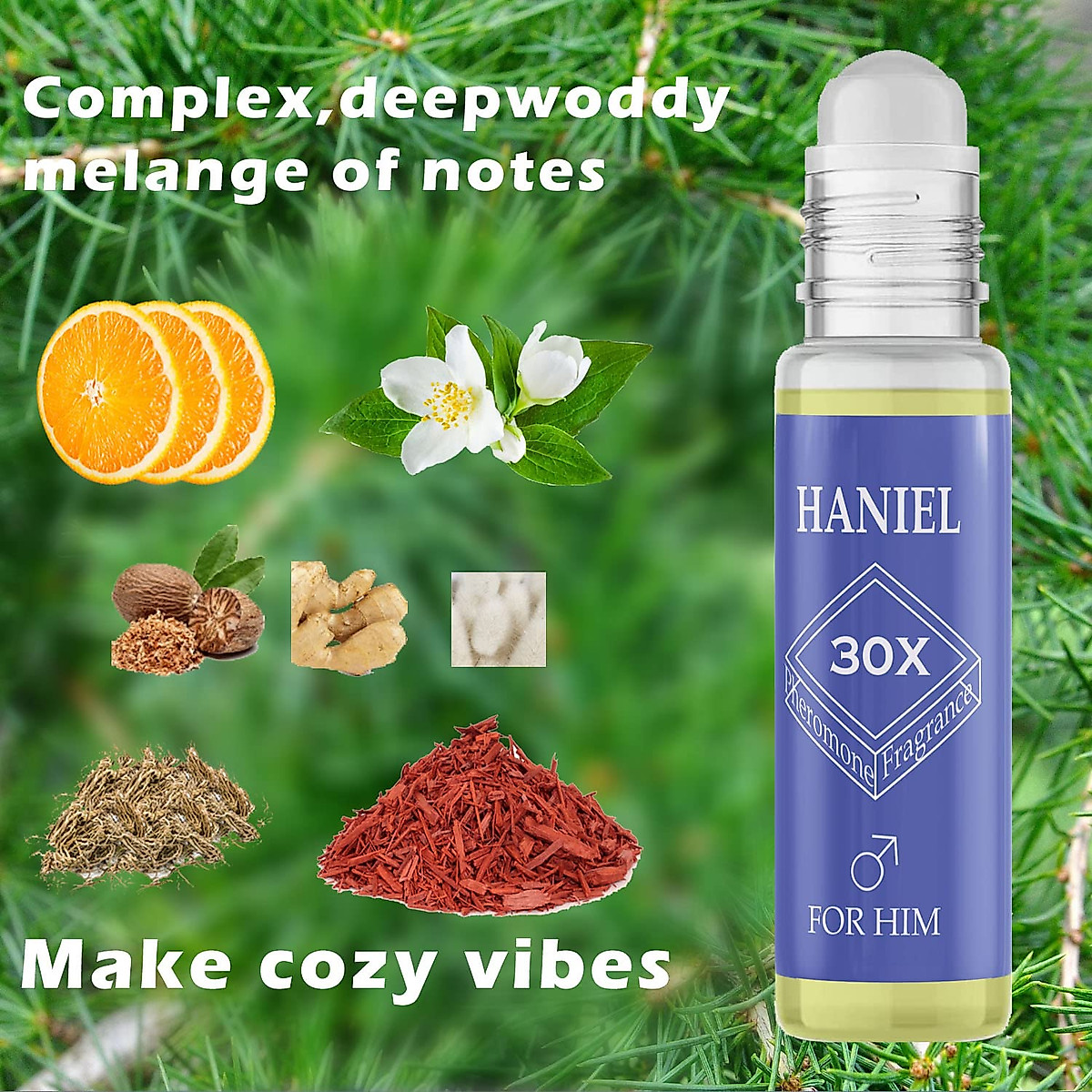 Haniel Pheromone Perfume Oil For Men Good Scent To Hold Attention,Roll on Model Intense Sensuality Masculinity that seduced without cause