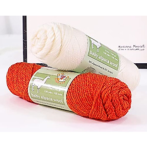 3-Pack Baby Alpaca Yarn Wool Blend Crochet and Knitting Worsted Weight Sunny Cat Premium Brand (Neon Purple)