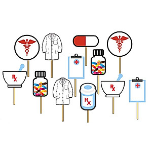 12 Pharmacy Pharm D Party Cupcake Toppers Food Picks