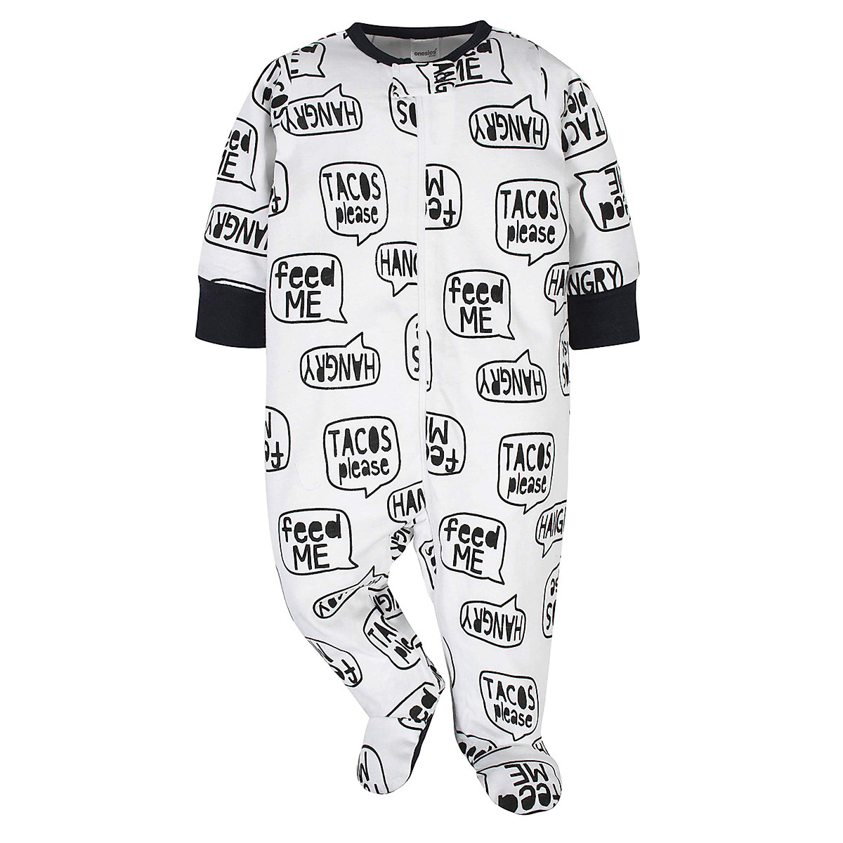 Onesies baby boys 4-pack 'N Plays Footies and Toddler Sleepers, Gold Hungry, 0-3 Months US
