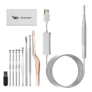 Digital Ear Scope Otoscope, Cainda Ear Camera with Earwax Remover Tools, USB Ear Cleaner Endoscope with WiFi Box, Suit for iPhone Android Mac Windows